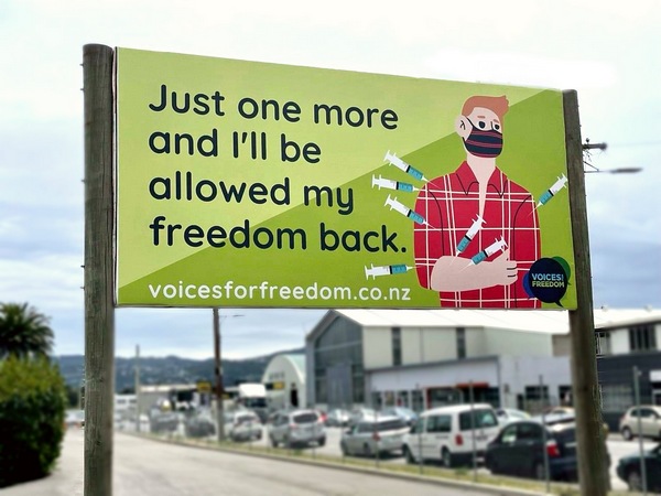 February 2022 Billboard Campaign - Voices For Freedom
